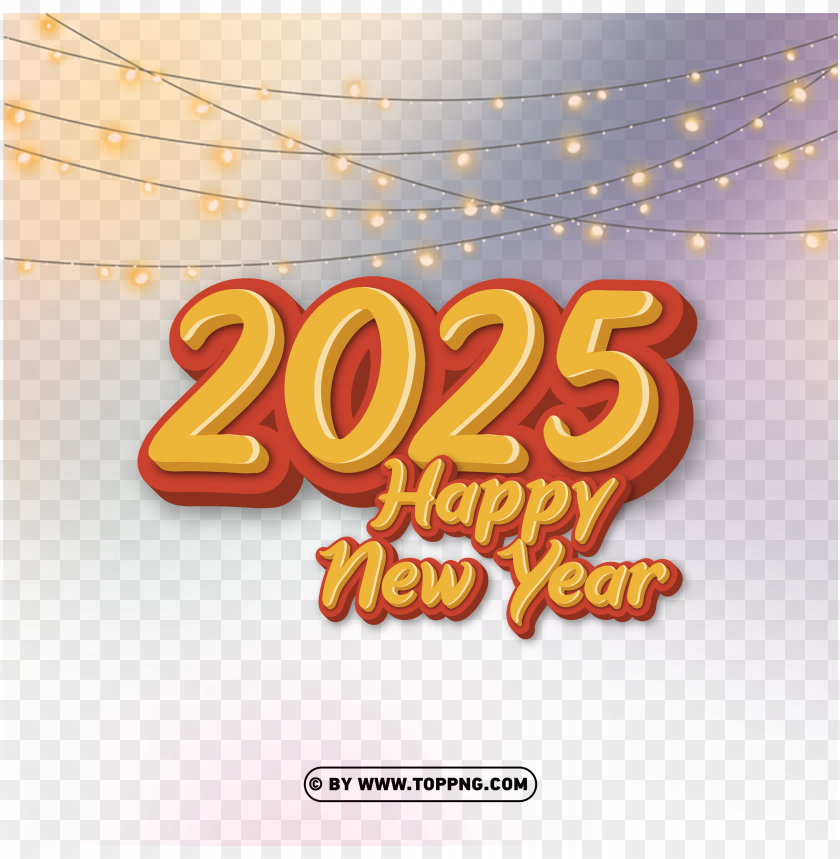 Free download | HD PNG hd 2025 happy new year with liting png - Image ID 487017 | TOPpng