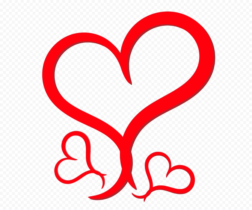 Red Love Heart Outline