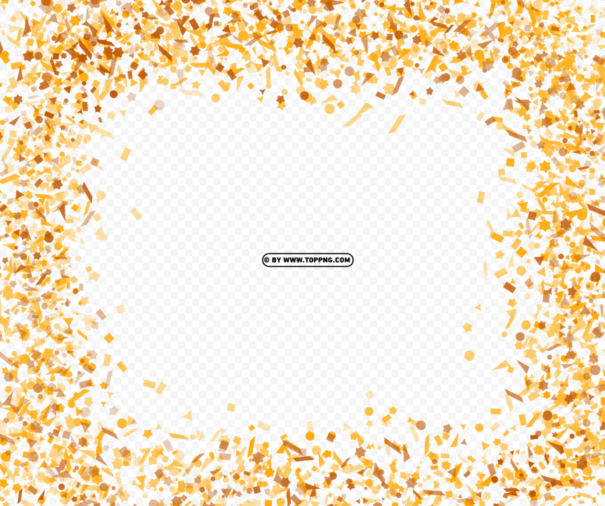 Free download | HD PNG hd confetti gold elegant border frame png ...