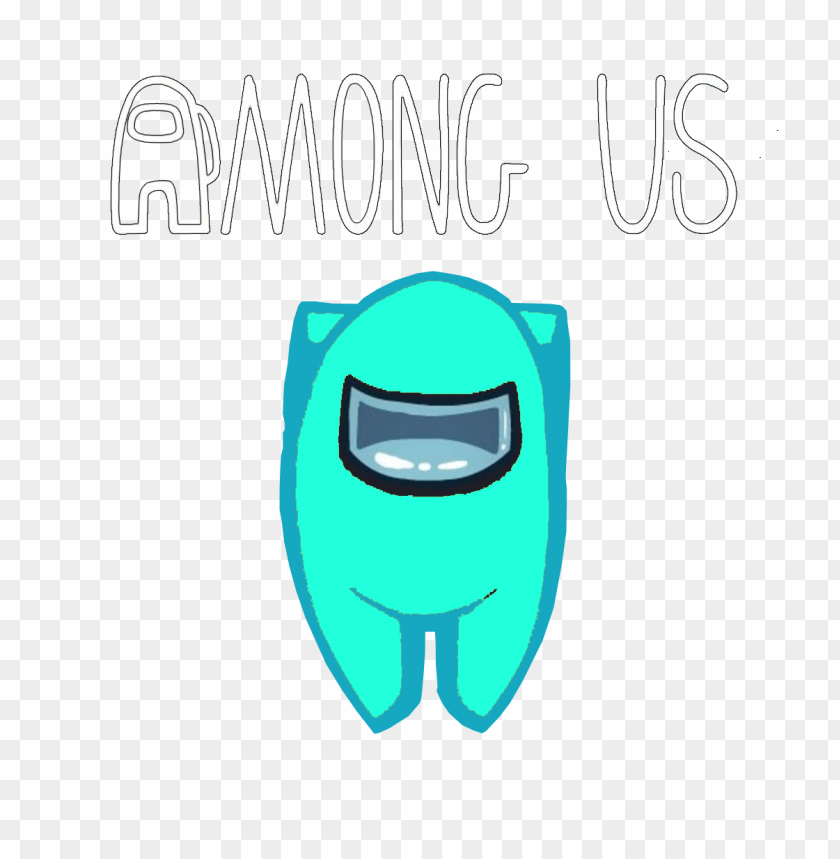 Free download | HD PNG hd cyan light blue among us character with logo ...