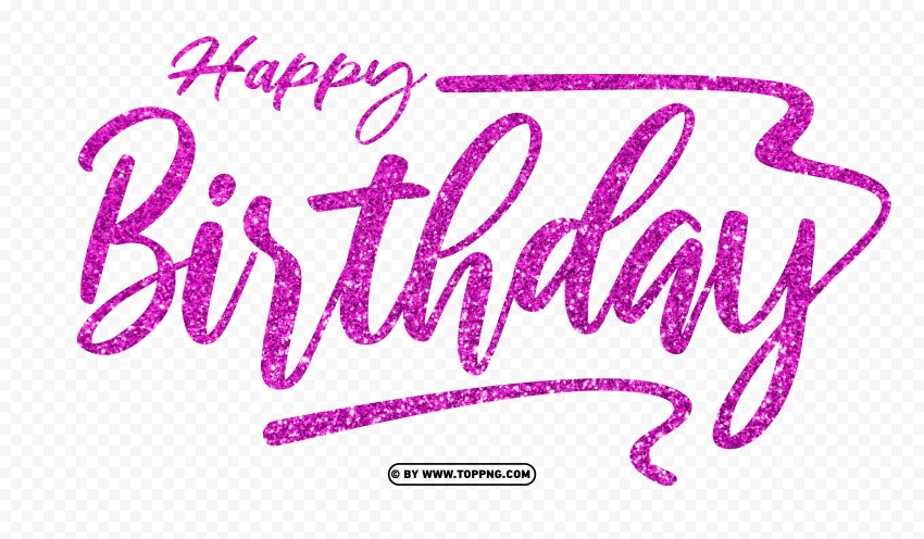 Free download | HD PNG hd happy birthday text words pink glitter png ...