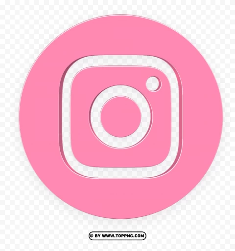 Free download | HD PNG hd light pink round 3d instagram ig logo icon ...
