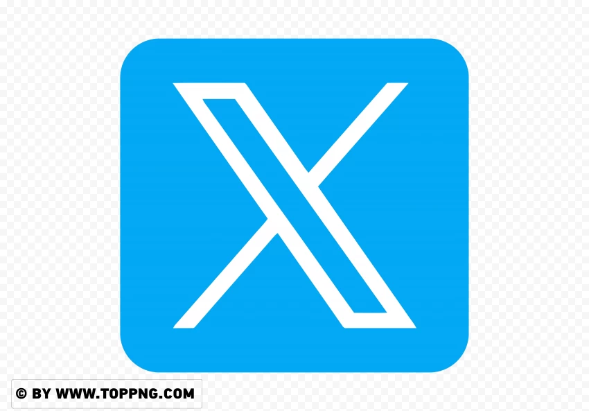 Free download | HD PNG hd new twitterx logo blue square png background ...