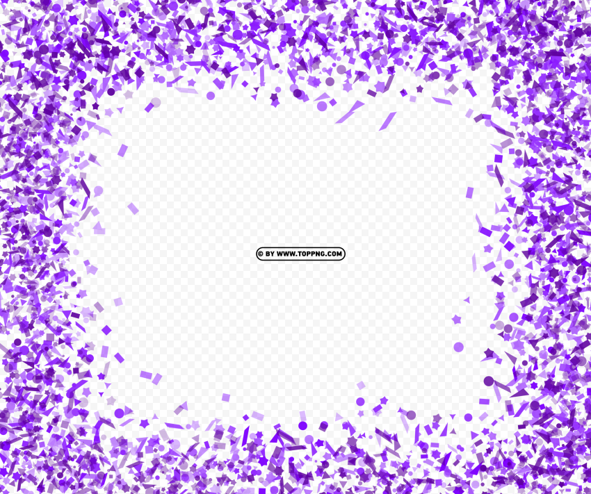 Free download | HD PNG hd purple confetti frame free png - Image ID ...