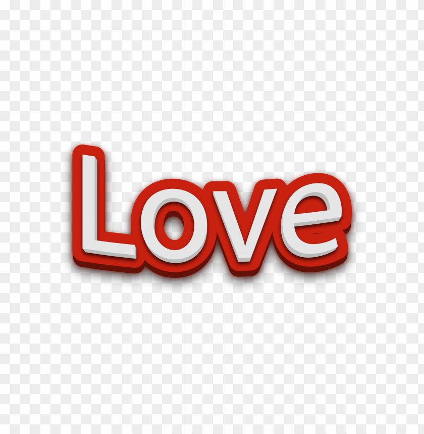 Hd Red 3d Love Word Text Png Photo cutout PNG & clipart images | TOPpng