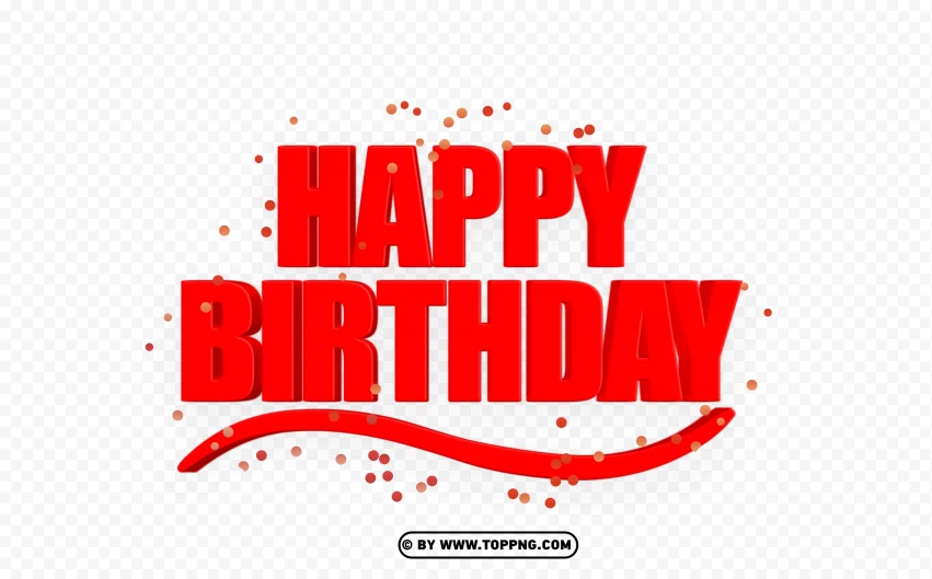 Free download | HD PNG hd red happy birthday text illustration with ...