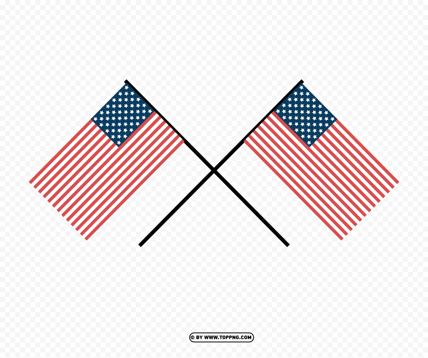 Free download | HD PNG hd two crossed us american flags transparent png ...