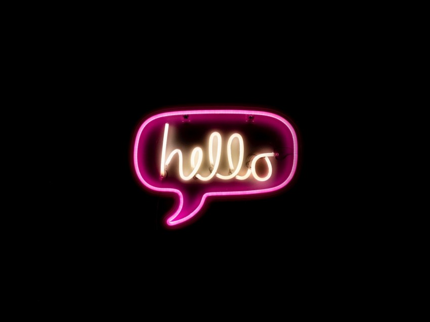 Free download | HD PNG hello neon inscription text 4k wallpaper | TOPpng