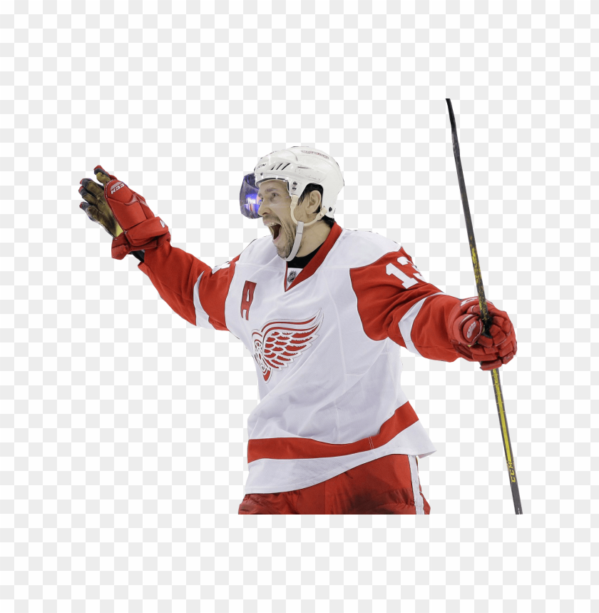 Free download | HD PNG hockey player in red uniform png | TOPpng