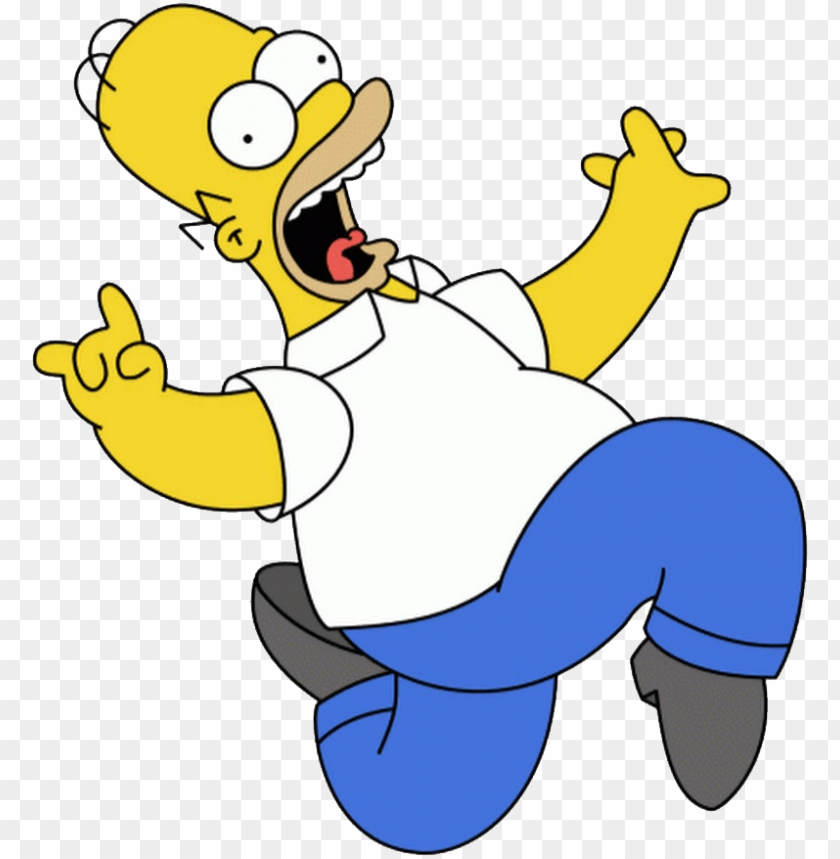 Free download | HD PNG homer simpson jumping with energy png clipart ...