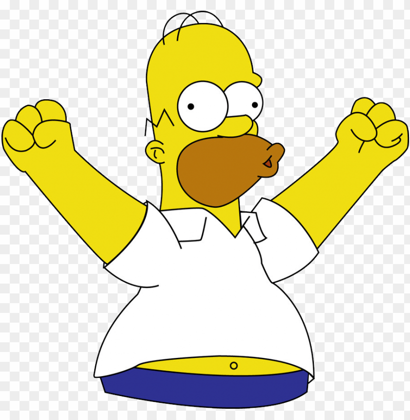 Free download | HD PNG homer simpson raising his hands clipart png ...