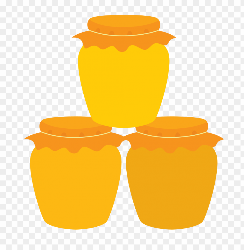 Free download | HD PNG twin yellow honey jars cartoon - Image ID 485082 ...