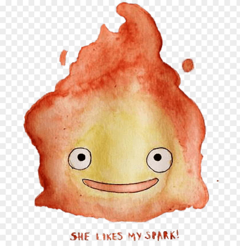 Free download | HD PNG howls moving castle watercolor and calcifer ...