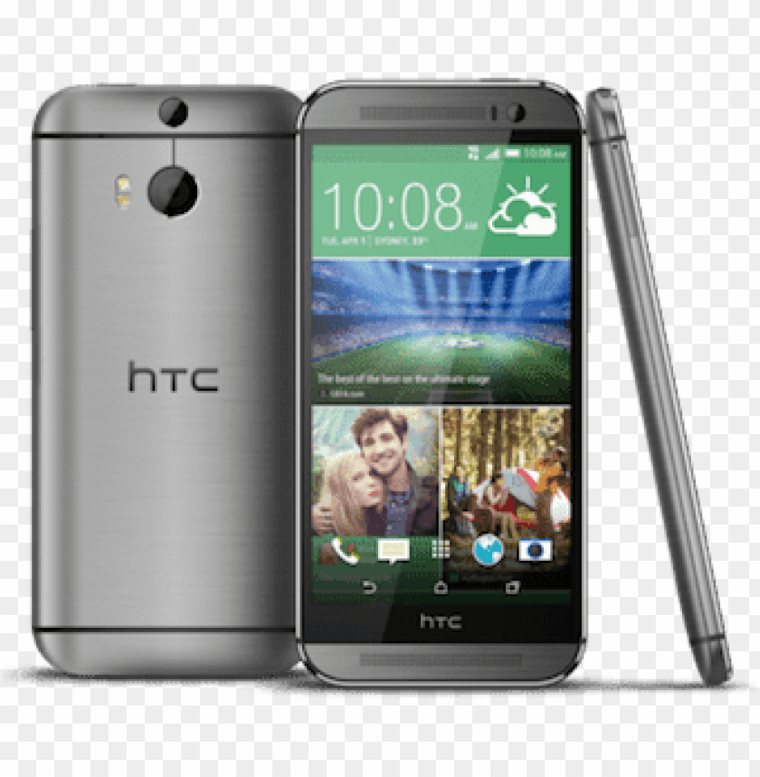 Free download | HD PNG htc one m8 smartphone with metallic finish | TOPpng