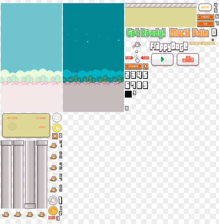 Free download | HD PNG i create 70 from all the mods flappy bird atlas ...