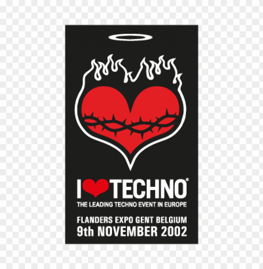 Free download | HD PNG i love techno 2002 vector logo free | TOPpng