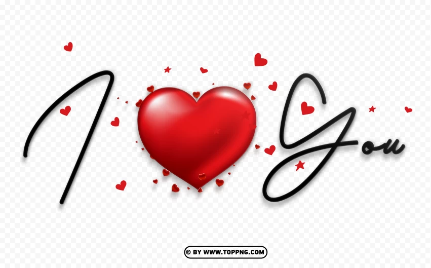 Free download | HD PNG i love you with heart confetti valentines day ...