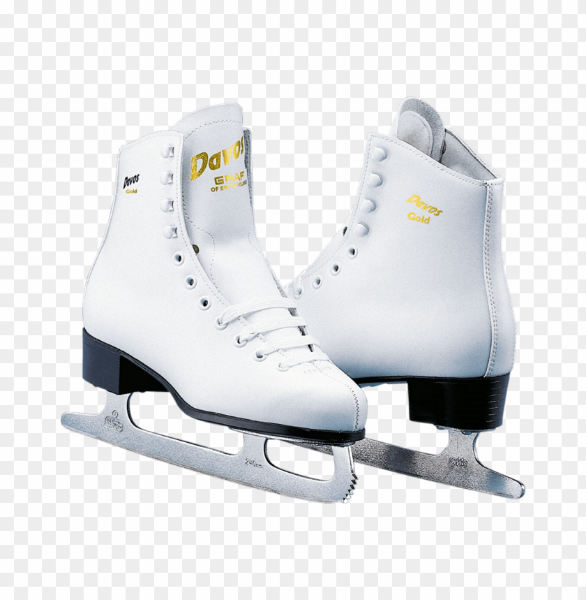 Free download | HD PNG white ice skates with gold detailing png | TOPpng