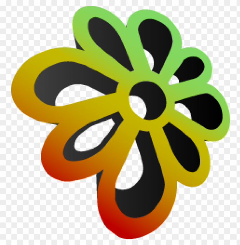 Free download | HD PNG icq colorful flower badge | TOPpng