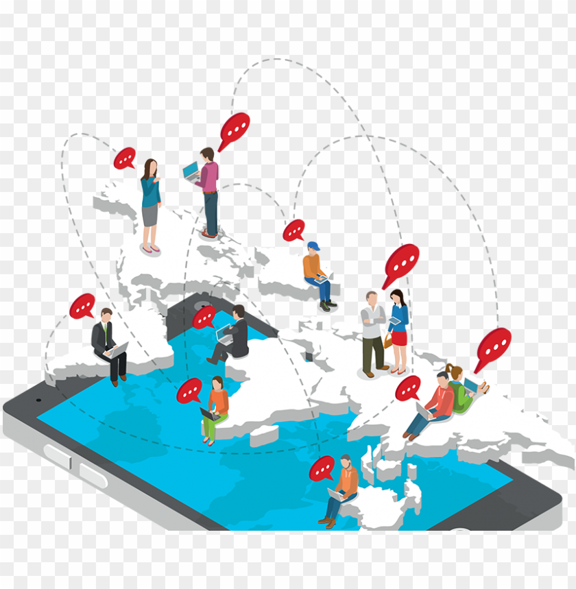Free download | HD PNG illustration people on map communicati PNG ...