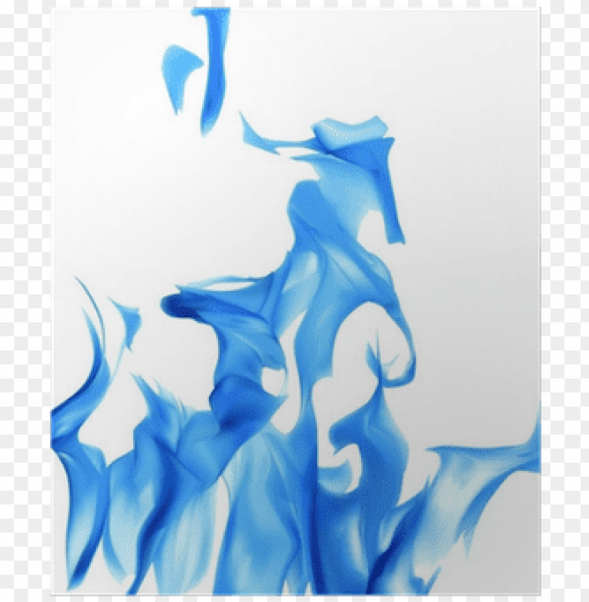 Free download | HD PNG illustration with isolated blue fire poster ...