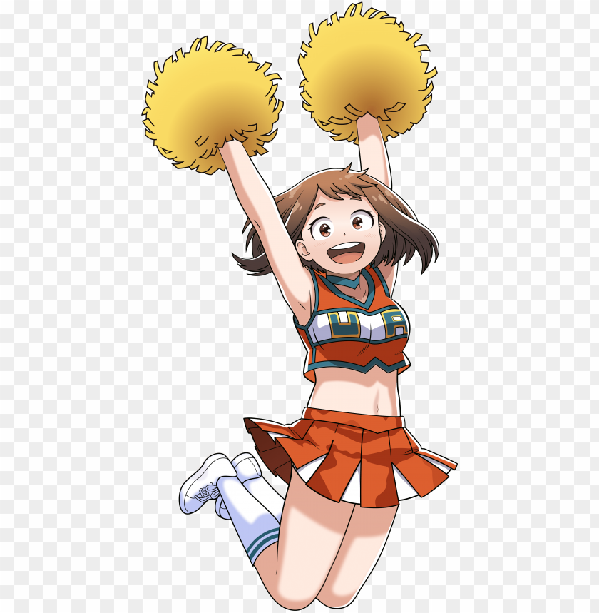 Free download | HD PNG image of uraraka ochako cheerleader die cut PNG ...