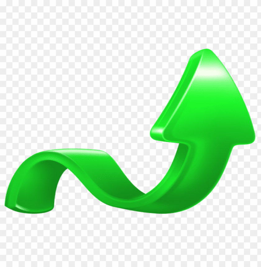 Free download | HD PNG shiny green 3d arrow going up png clipart png ...