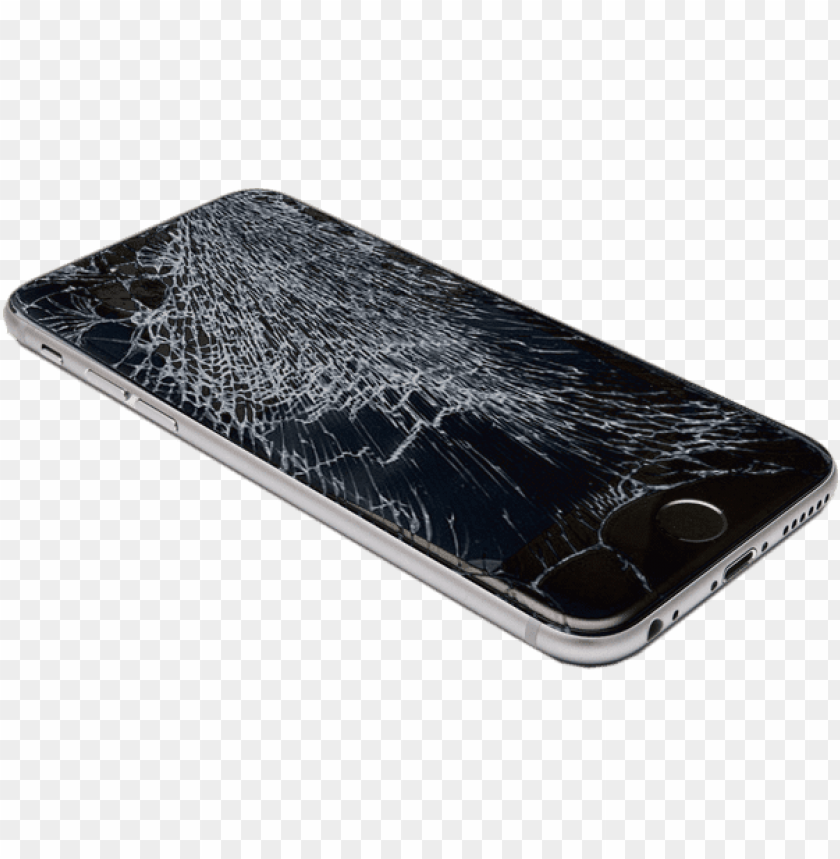 Free download | HD PNG iphone 6 with smashed screen view | TOPpng