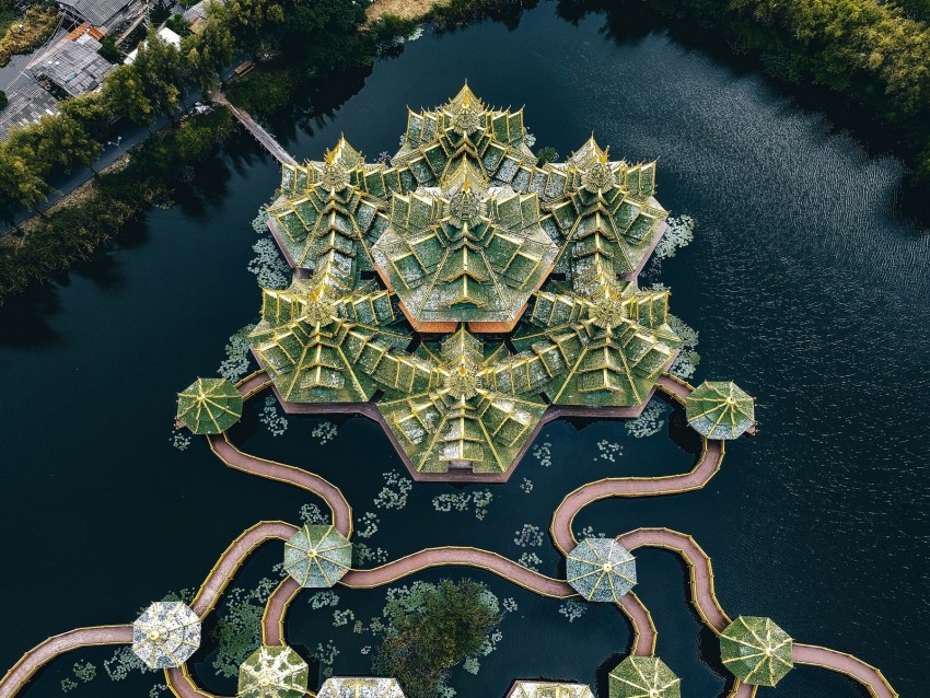 Free download | HD PNG island buildings aerial view lake water 4k ...