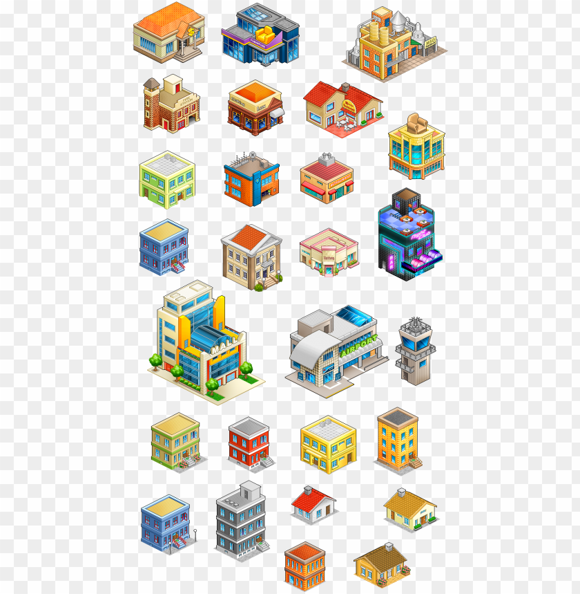 Free download | HD PNG ixel buildings isometric map isometric drawing ...