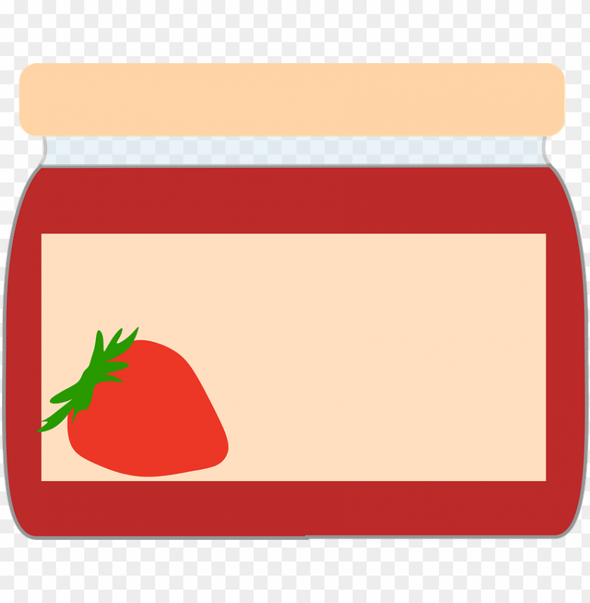 Free download | HD PNG cartoon jar of strawberry jam with plain label ...