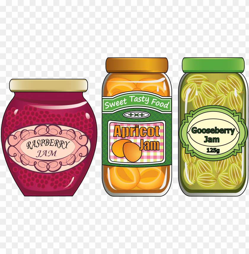 Free download | HD PNG assorted jam jars with various fruit labels ...