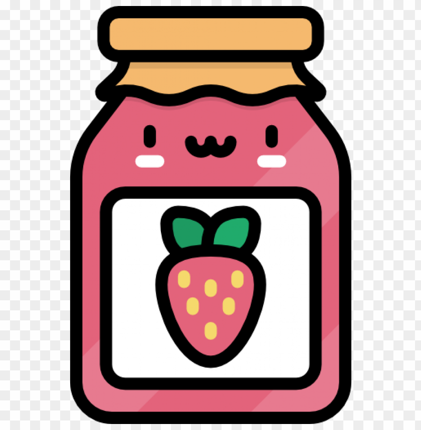 Free download | HD PNG illustrated cartoon jar of strawberry jam ...