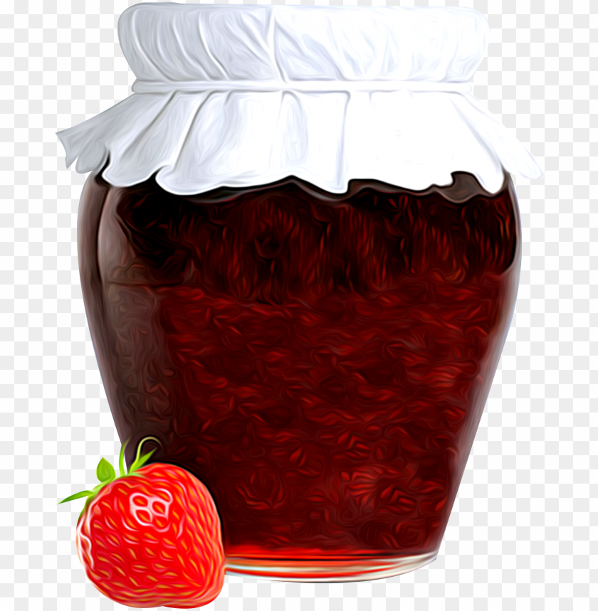 Free download | HD PNG jar of traditional strawberry jam with fresh ...