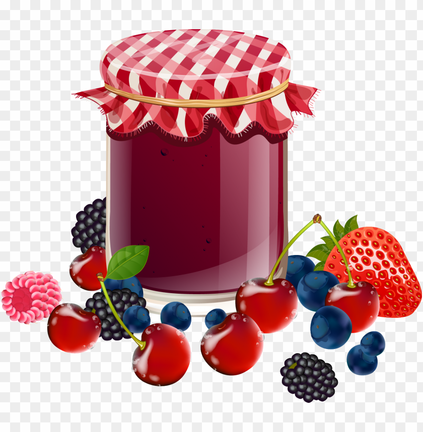 Free download | HD PNG jar of mixed berry jam with fresh fruit garnish ...