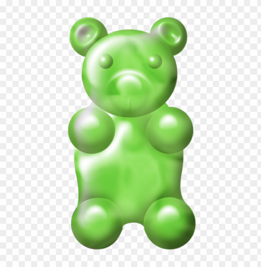 Free download | HD PNG green gummy bear with translucent finish - Image ...