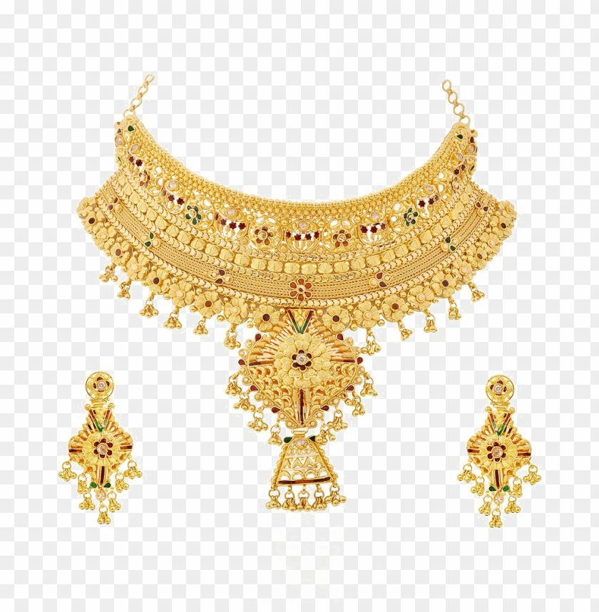 Free download | HD PNG gold bridal necklace with earrings set png png - Free PNG Images ID 7676 ...