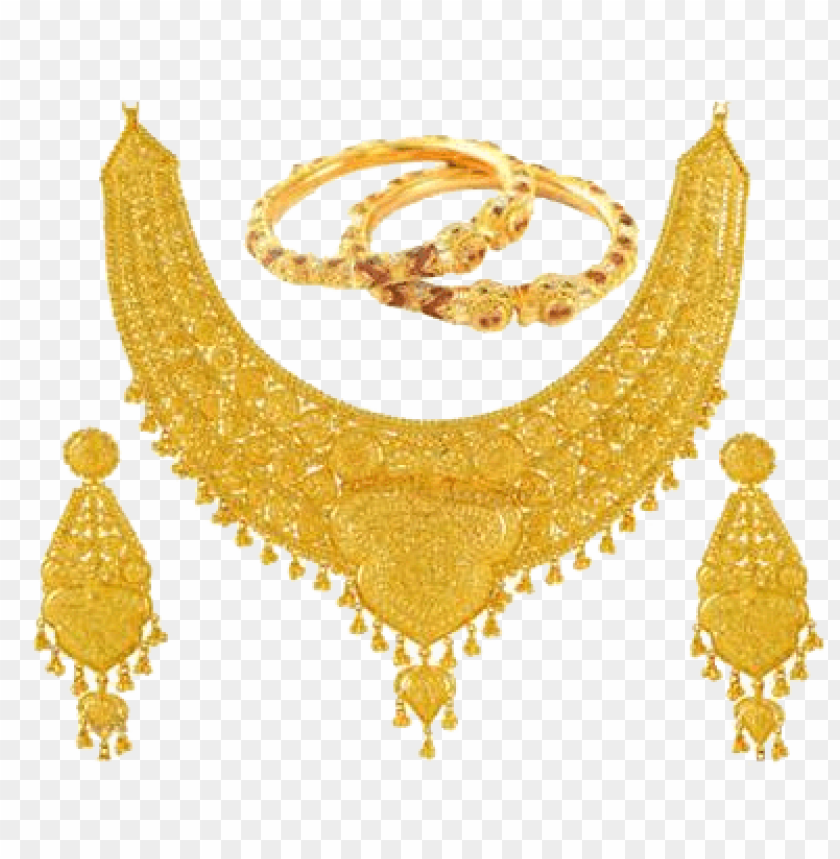 Free download | HD PNG gold bridal necklace set with matching earrings ...