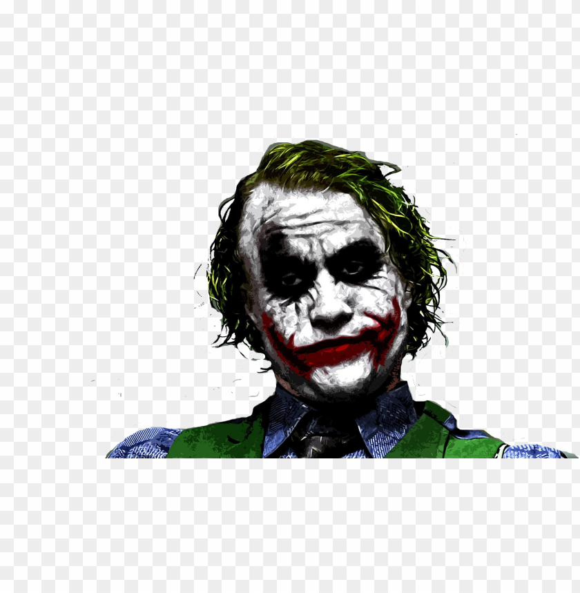 Free download | HD PNG joker heath ledger painting artwork PNG ...