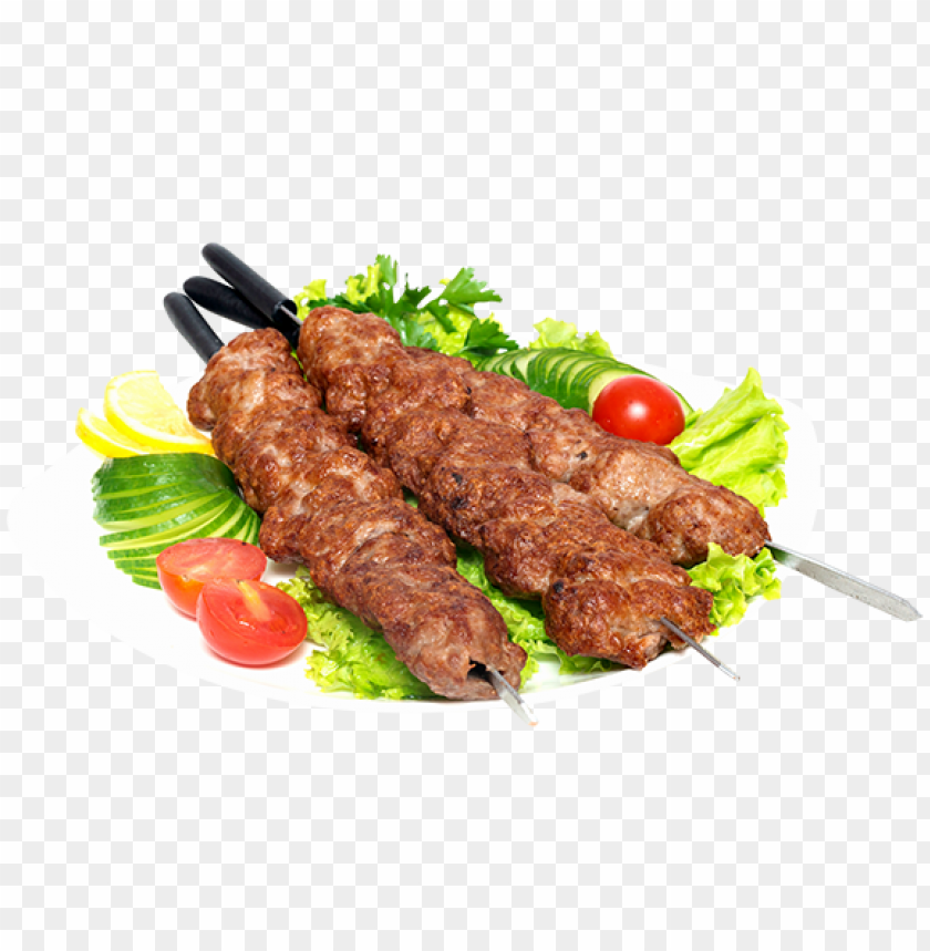 Free download | HD PNG kebab skewers with tomato and lettuce garnish ...