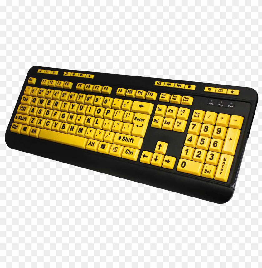 Free download | HD PNG yellow keyboard for visually impaired users | TOPpng