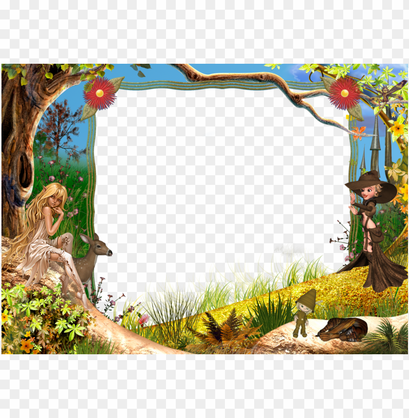 Free download | HD PNG kids transparent photo frame with fairy ...