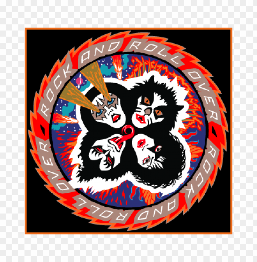 Free download | HD PNG kiss rock and roll over vector logo free | TOPpng