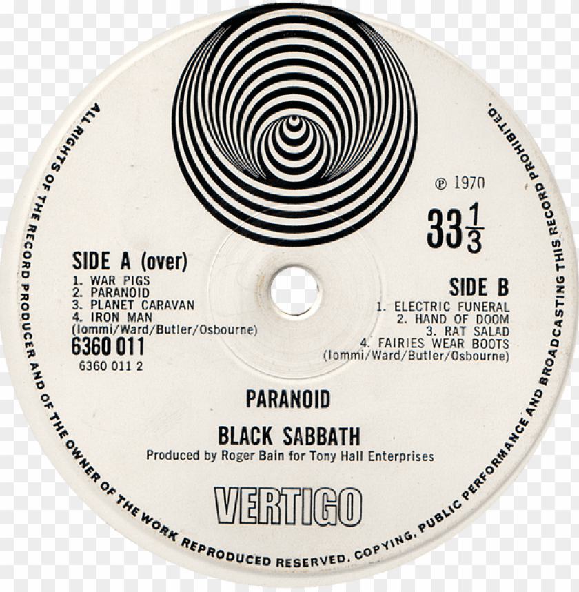 Free download | HD PNG label notes black sabbath vinyl label PNG ...
