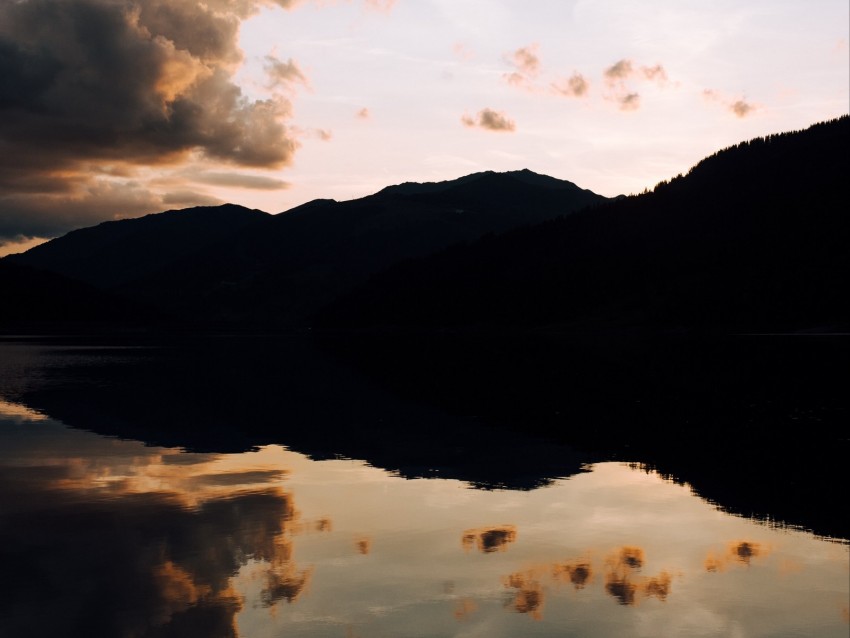 Free download | HD PNG lake sunset clouds reflection trees sky 4k ...