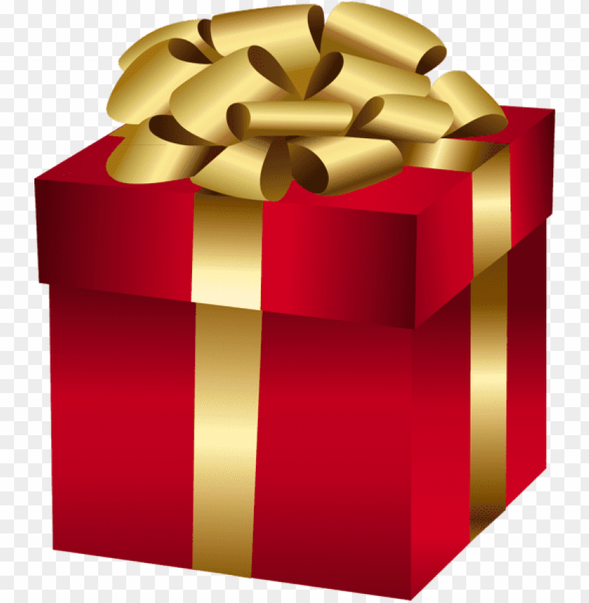 Free download | HD PNG large red gift box with gold bow clipart png ...