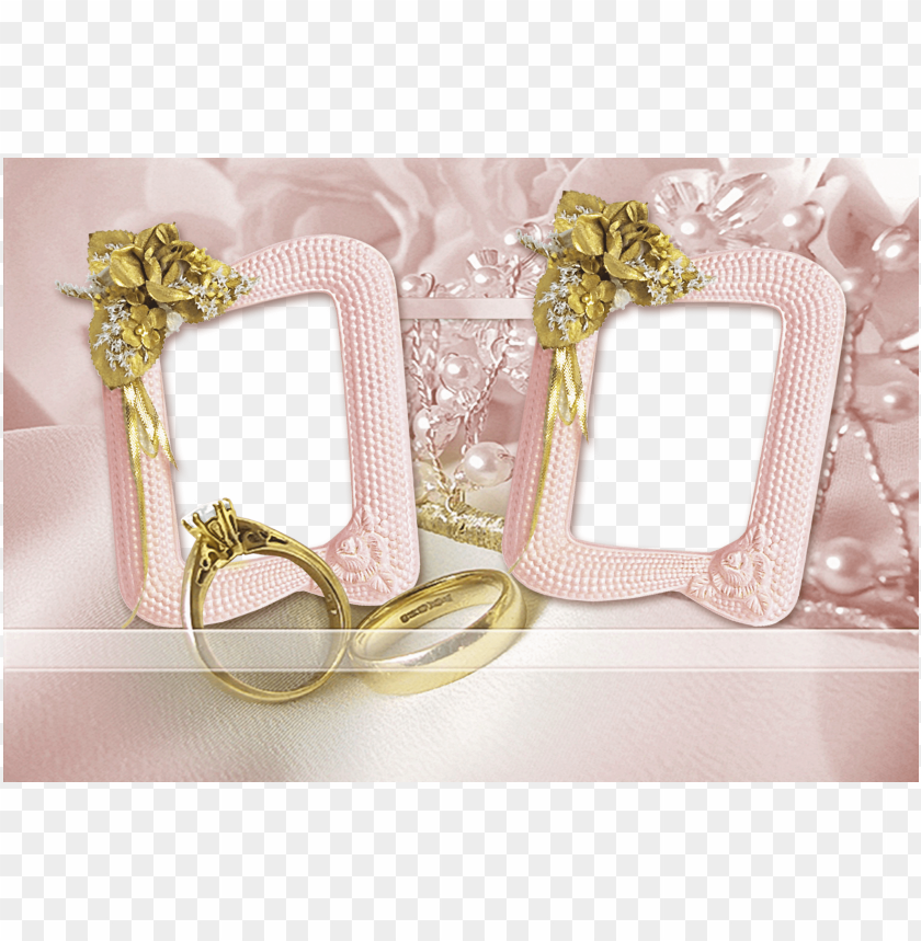 Free download | HD PNG large transparent wedding frame with rings ...