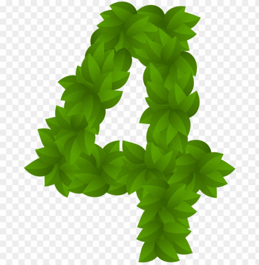 Free download | HD PNG leaf number four green clipart png photo - 49445 ...