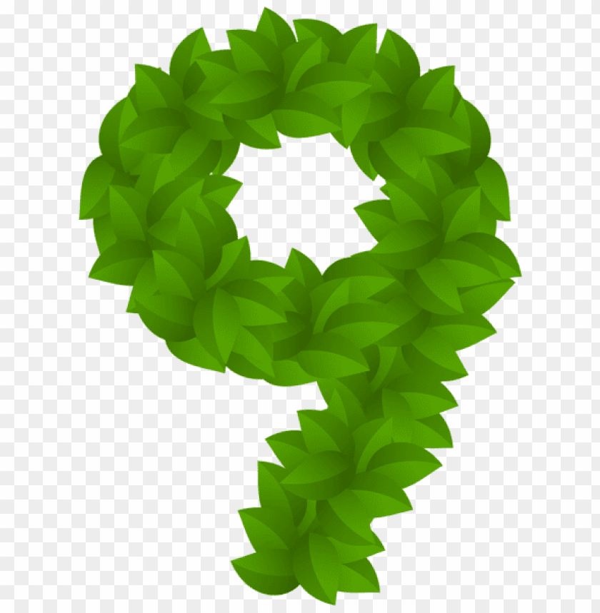Free download | HD PNG leaf number nine green clipart png photo - 49497 ...