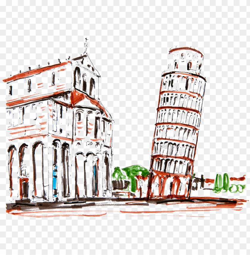 Free download | HD PNG leaning tower of pisa drawing italy architecture ...